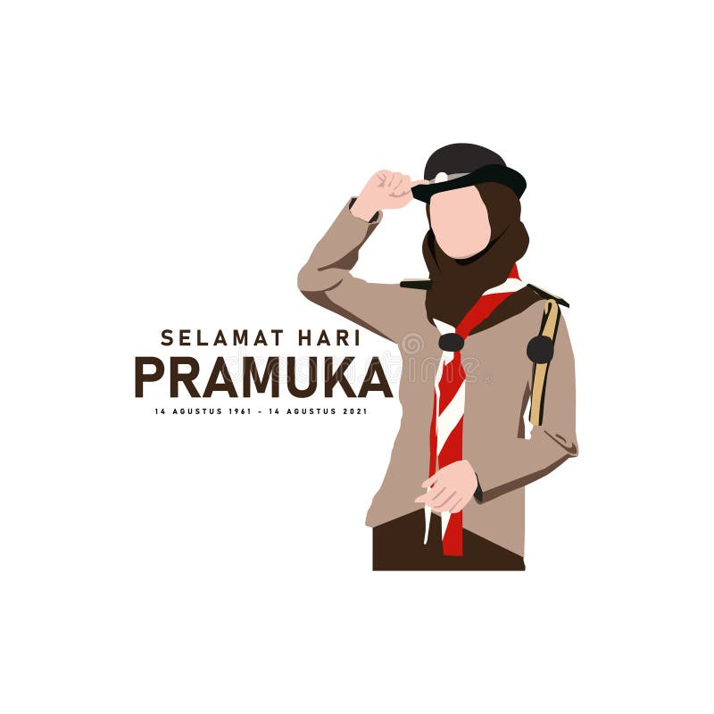 Illustration Vector Gerakan Pramuka Indonesia Isolated on White ...