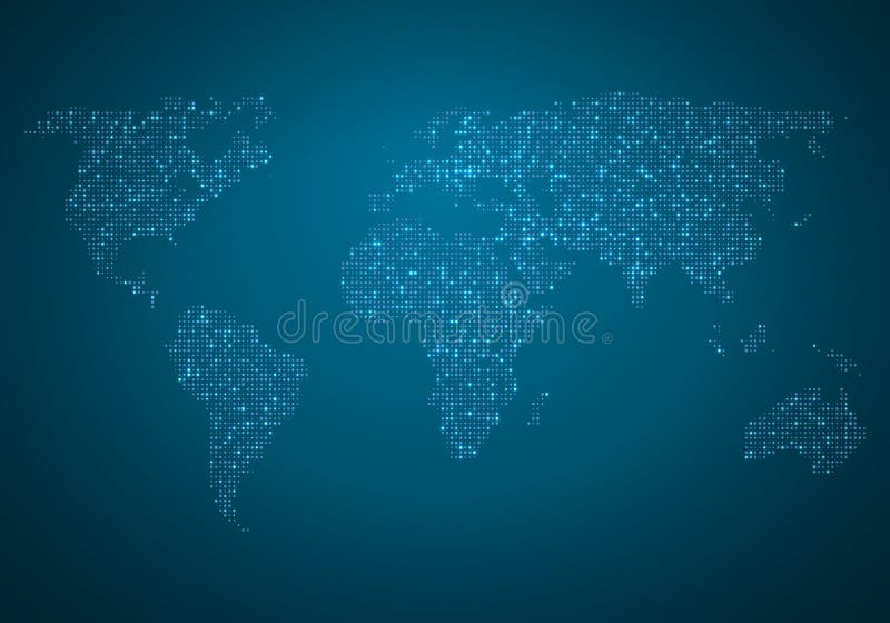 Vector Global Map. World Map Glowing Atlas Stock Vector - Illustration ...