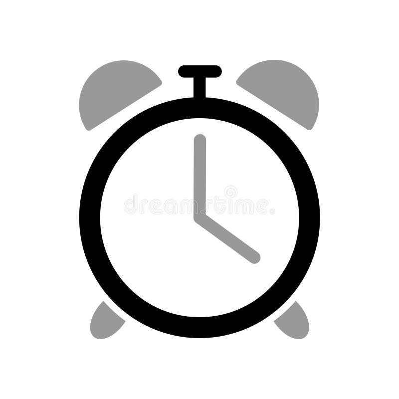 Alarm clock icon template stock vector. Illustration of bell - 254442388