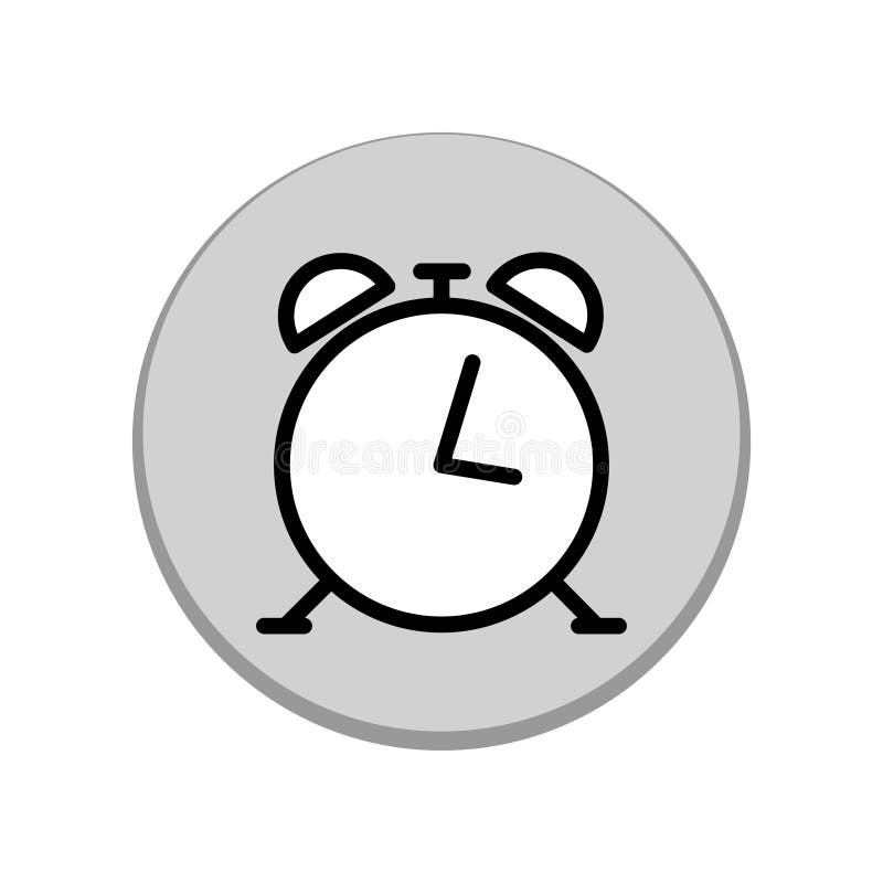 Alarm clock icon template stock vector. Illustration of timer - 254442434