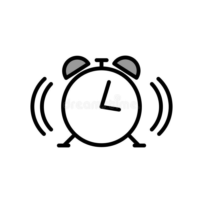 Alarm clock icon template stock vector. Illustration of signal - 254442460