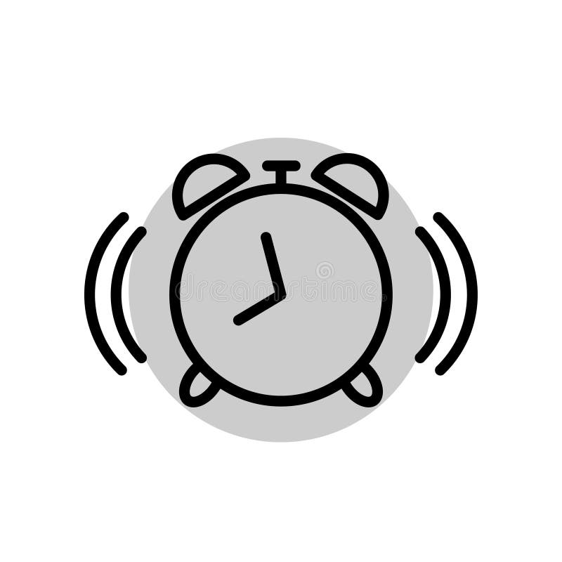 Alarm clock icon template stock vector. Illustration of alert - 254442464