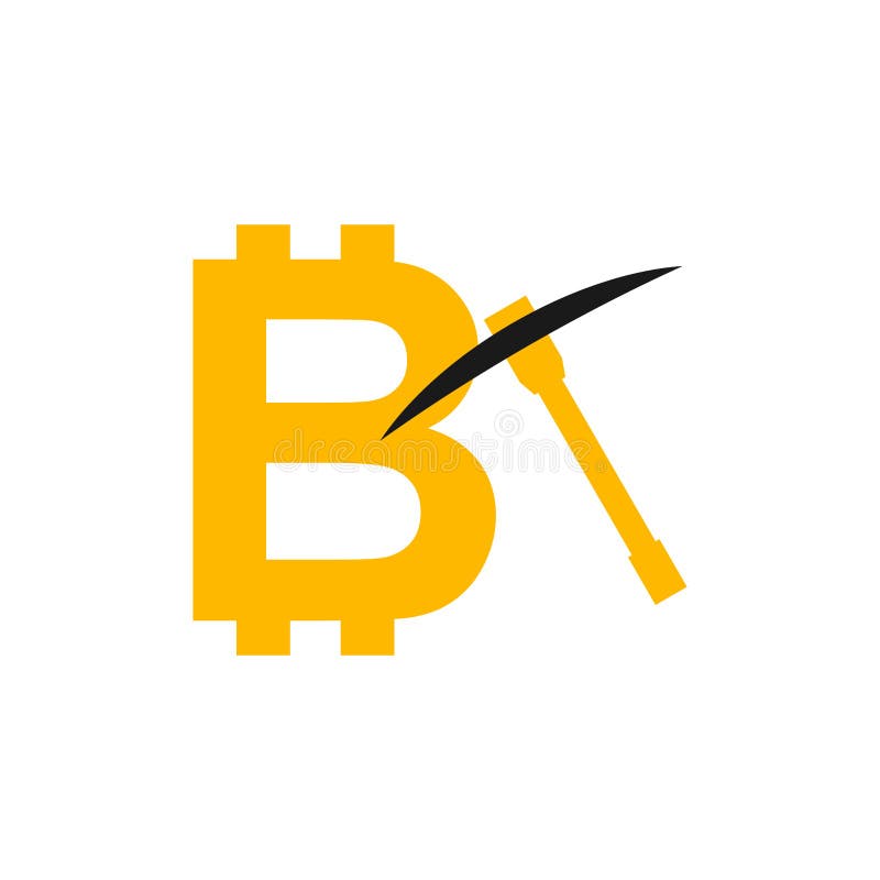 Illustration Vector Graphic of Bitcoin Mining Logo Stock Vector ...
