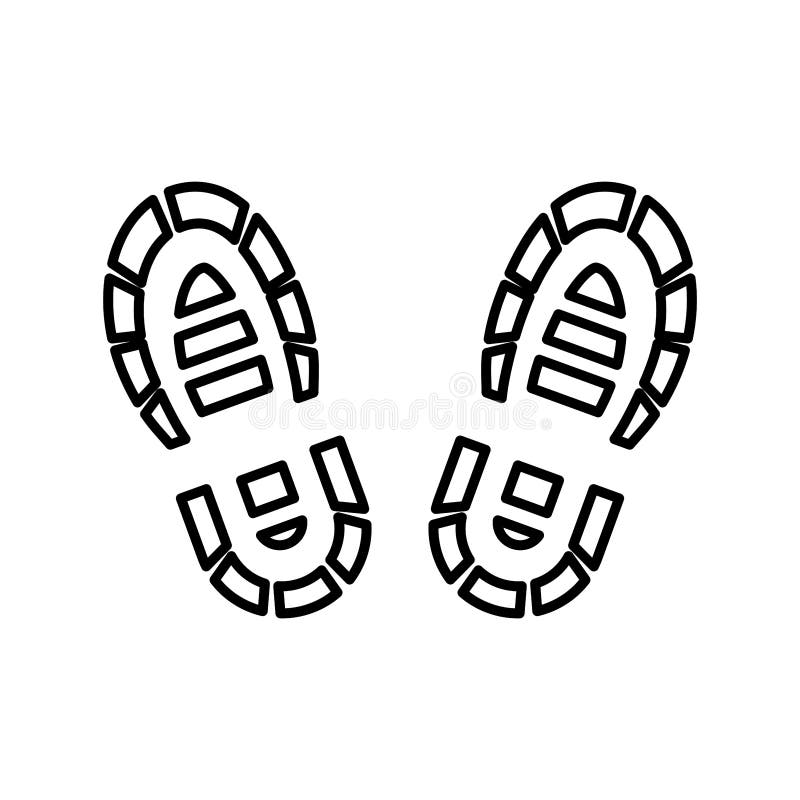 Boot Print Icon, Illustration Design Template Stock Vector ...