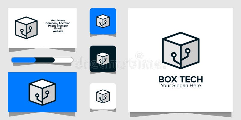 Illustration Vector Graphic of Box Tech Logo Stock Vector ...