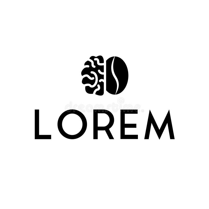 Illustration Vector Graphic of Brain and Bean Logo Stock Vector ...