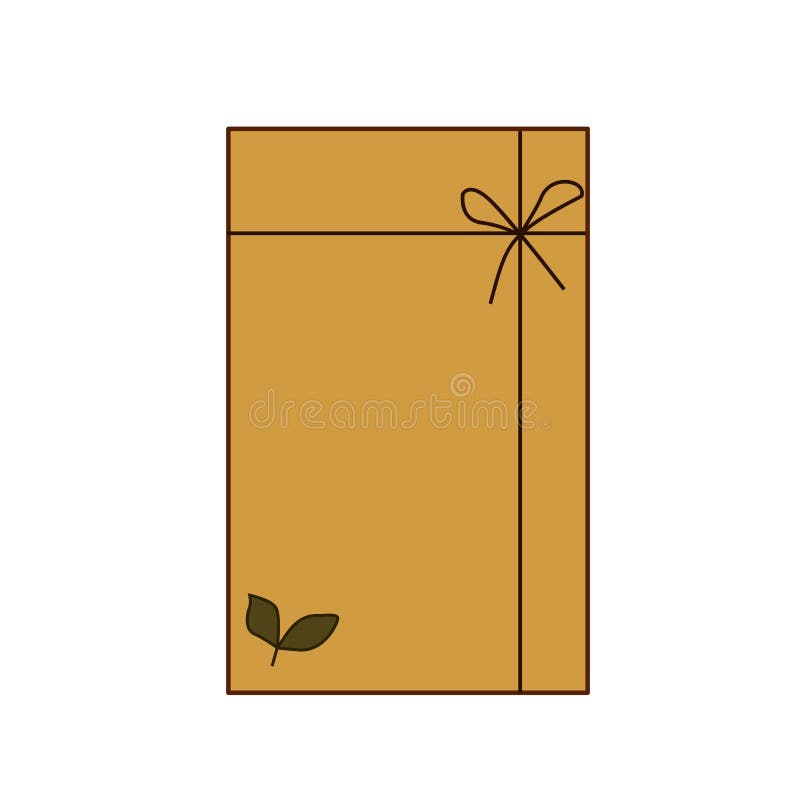 Illustration Vector Graphic of Brown Rectangle Gift Box Stock Vector ...
