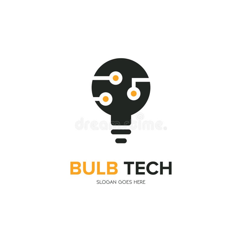 Bulb Tech Circuit Logo Design, Electric Light Technology Icon Stock ...