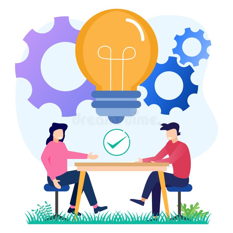 People Exchanging Ideas Stock Illustrations – 282 People Exchanging ...