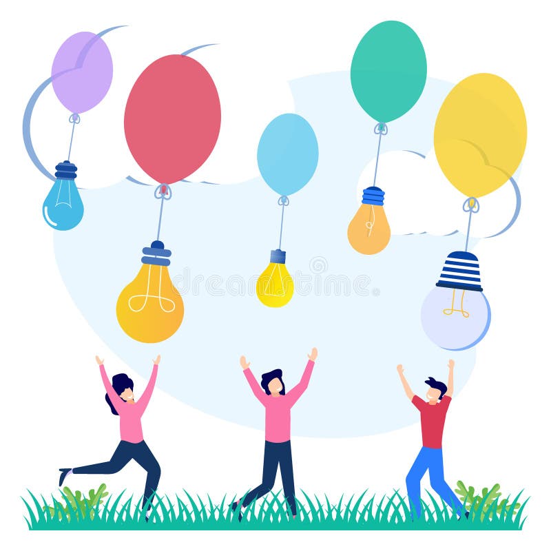 Illustration Vector Graphic Cartoon Character of Choice of Ideas ...