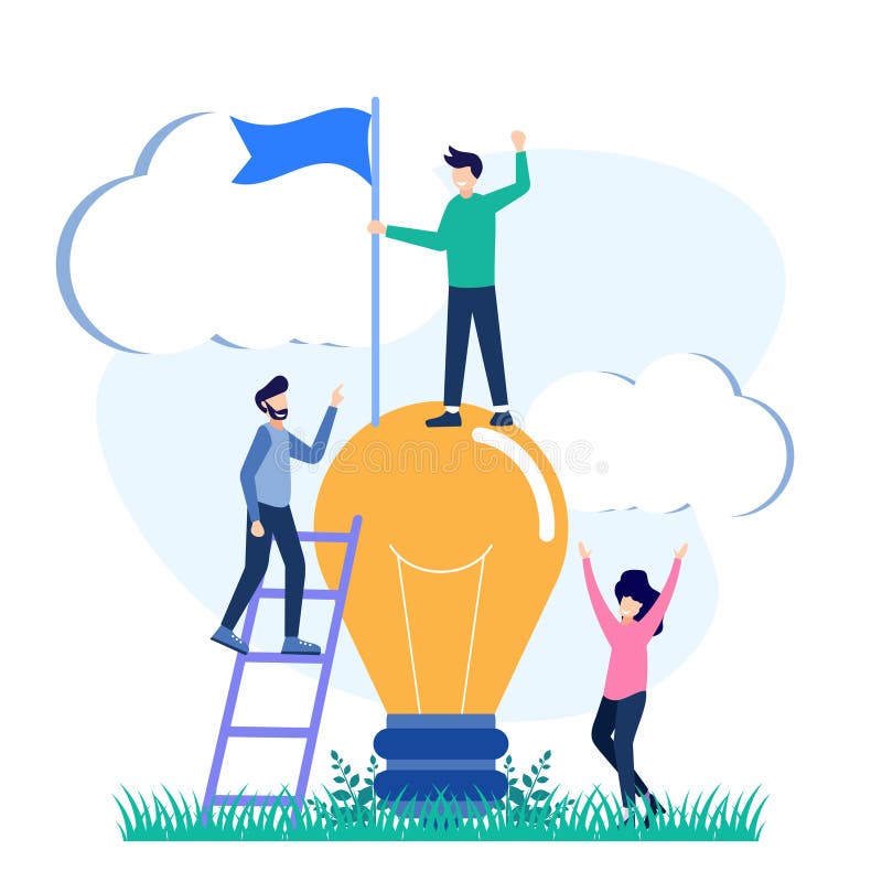 Illustration Vector Graphic Cartoon Character of Choice of Ideas ...