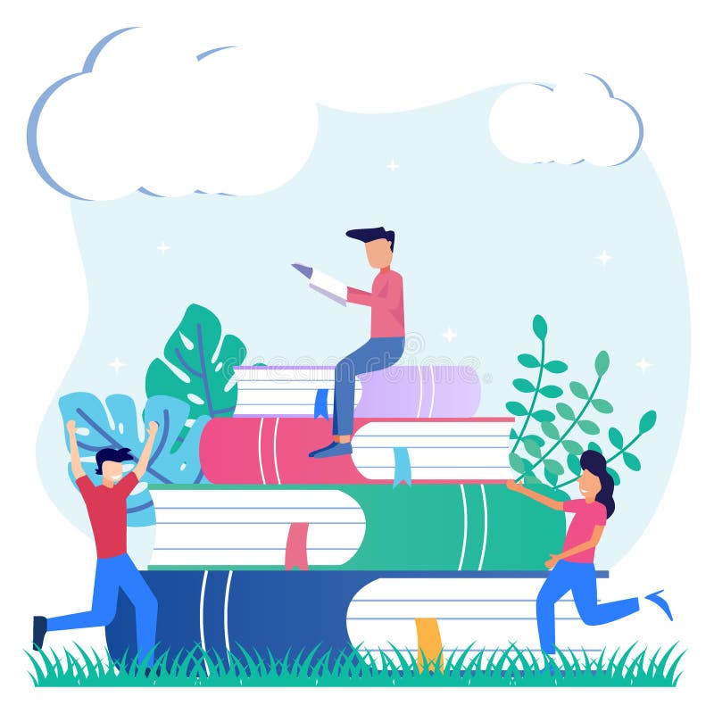 Illustration Vector Graphic Cartoon Character of Educational Support ...