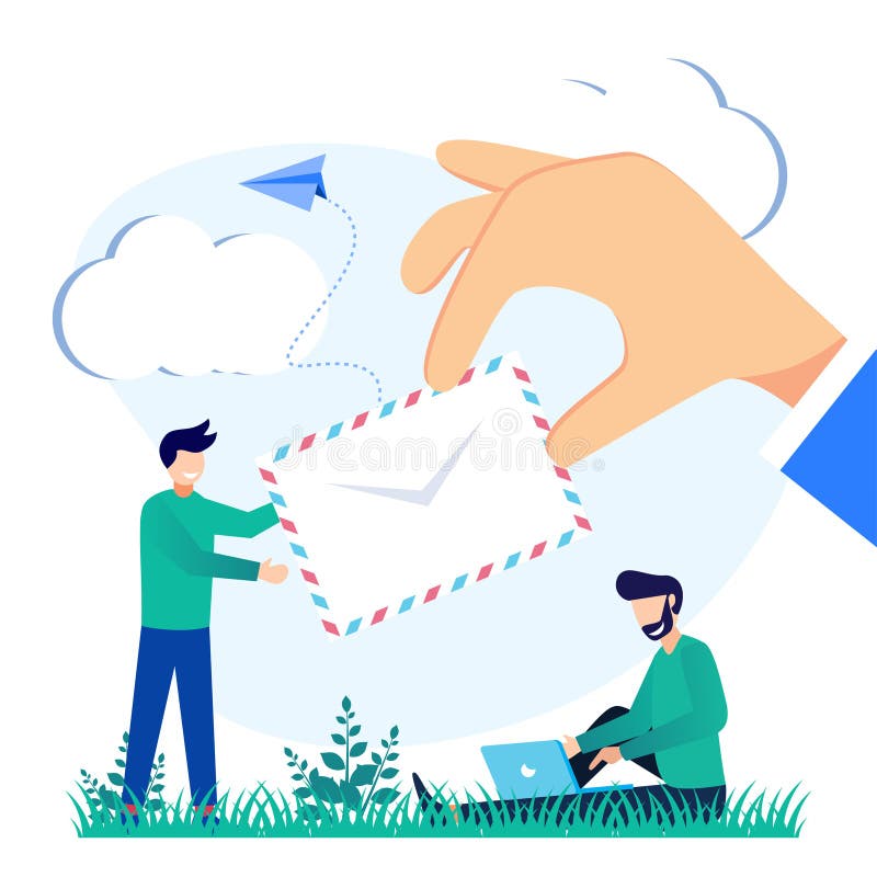 Illustration Vector Graphic Cartoon Character of Email Services Stock ...