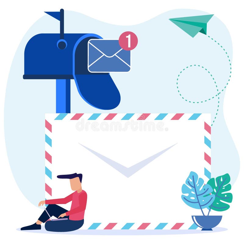 Illustration Vector Graphic Cartoon Character of Email Services Stock ...