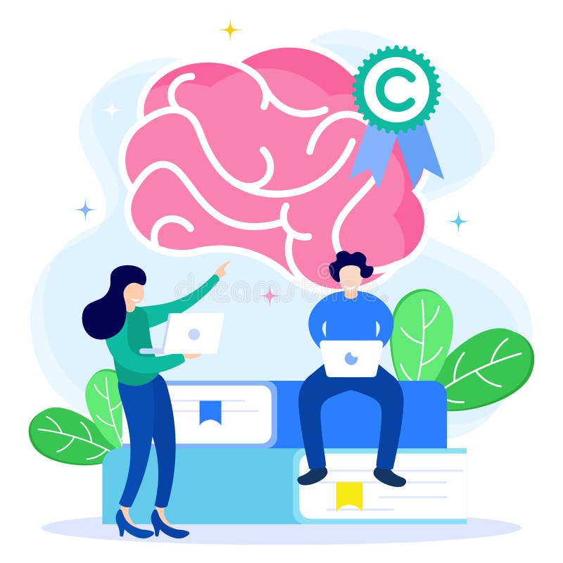 Illustration Vector Graphic Cartoon Character of Intellectual Property ...