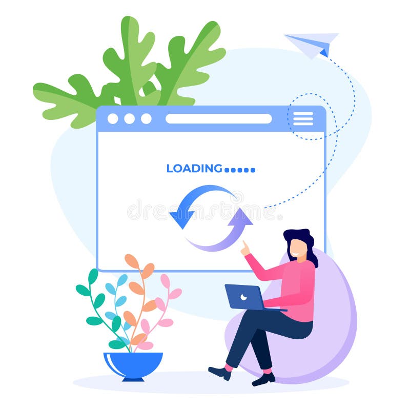 Illustration Vector Graphic Cartoon Character of Loading Stock Vector ...