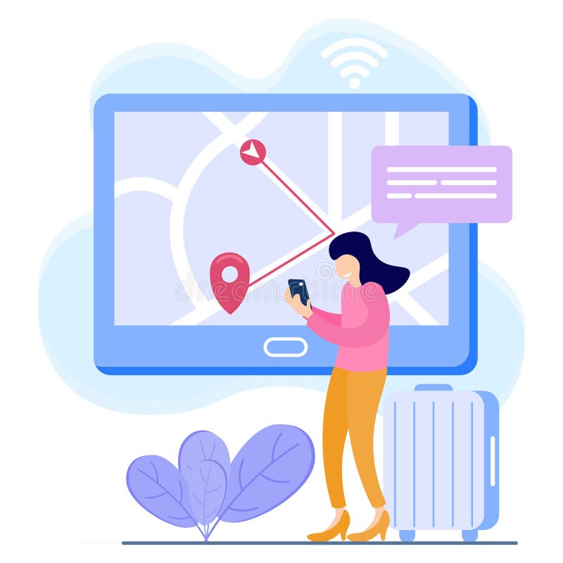 Illustration Vector Graphic Cartoon Character of Navigation Stock ...