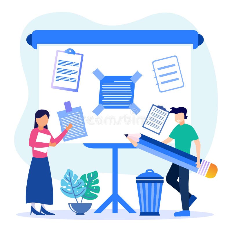 Illustration Vector Graphic Cartoon Character of Paper Notes for ...