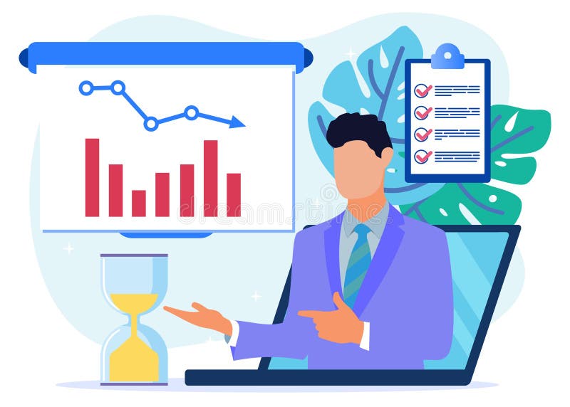 Illustration Vector Graphic Cartoon Character of Planning Time and ...