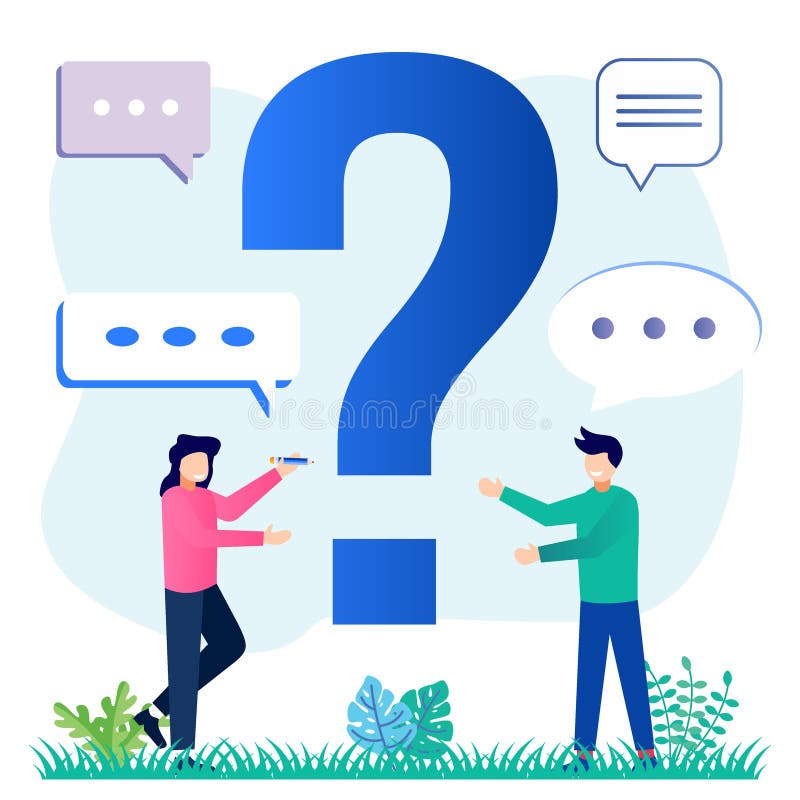 Illustration Vector Graphic Cartoon Character of Question and Answer ...