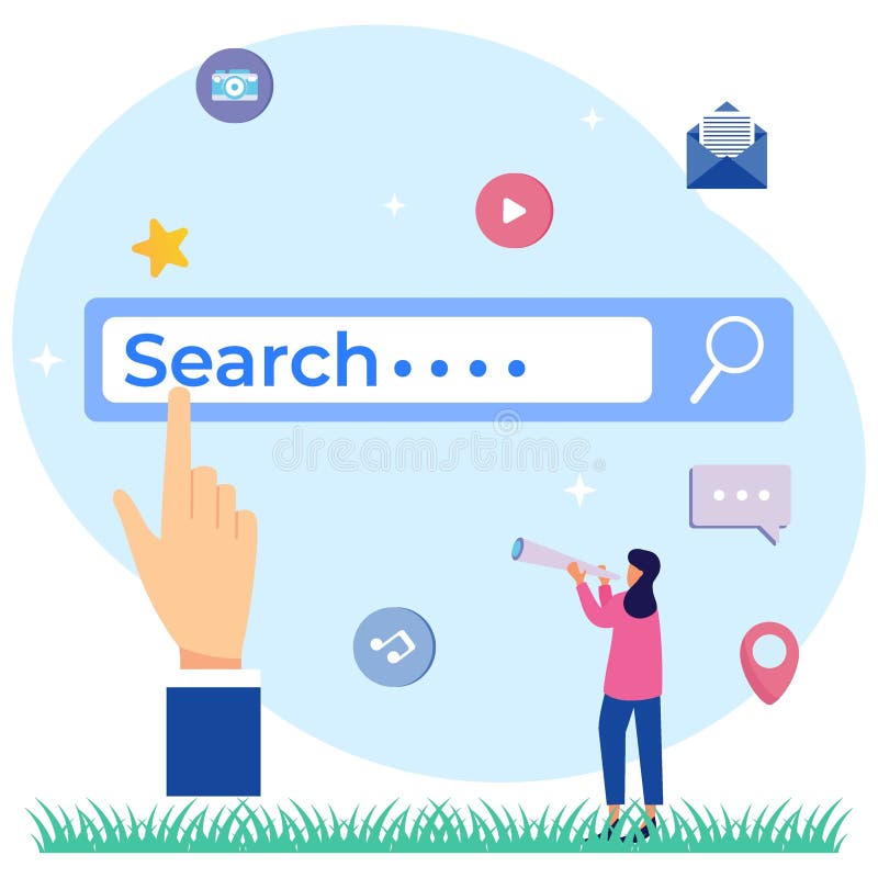 Illustration Vector Graphic Cartoon Character of Search Stock Vector ...
