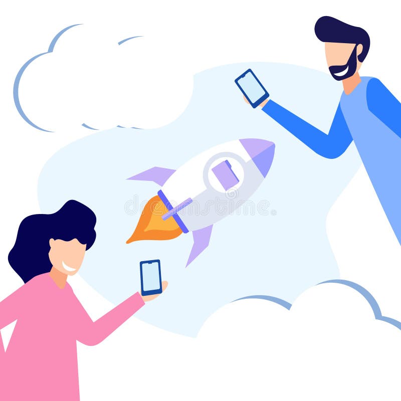 Illustration Vector Graphic Cartoon Character of Sharing File Stock ...