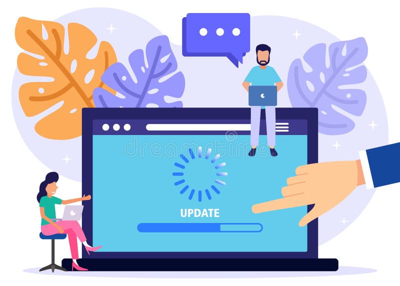 Illustration Vector Graphic Cartoon Character of System Update Stock ...