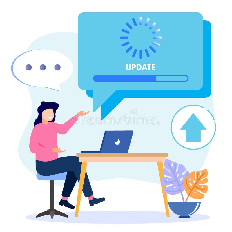 Illustration Vector Graphic Cartoon Character of System Update Stock ...