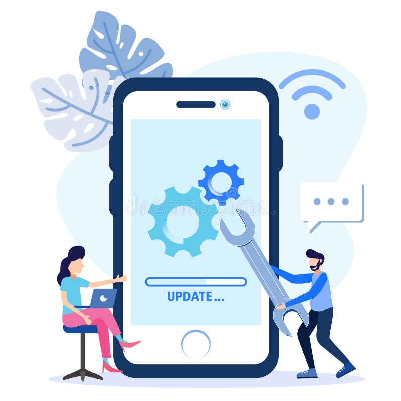 Illustration Vector Graphic Cartoon Character of System Update Stock ...