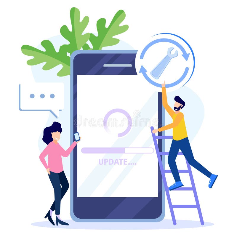 Illustration Vector Graphic Cartoon Character of System Update Stock ...