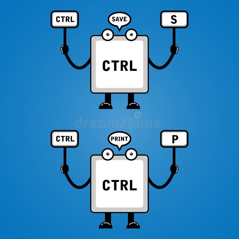 Illustration Vector Graphic of Cartoon Keyboard Button,Control S ...