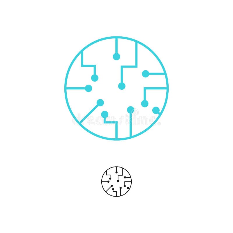 Illustration Vector Graphic of Circle Connected Dot Logo Stock Vector ...