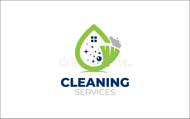Illustration Vector Graphic of Cleaning Services Concept Logo Design ...