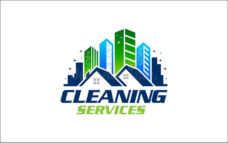 Illustration Vector Graphic of Cleaning Services Concept Logo Design ...