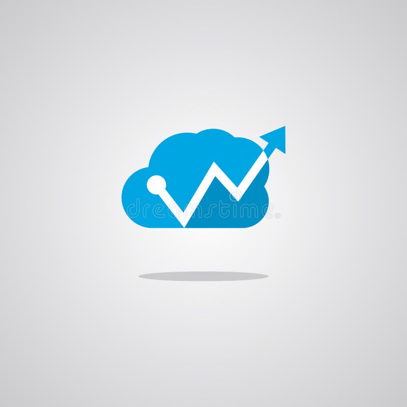 Illustration Vector Graphic of Cloud Graph Stock Vector - Illustration ...
