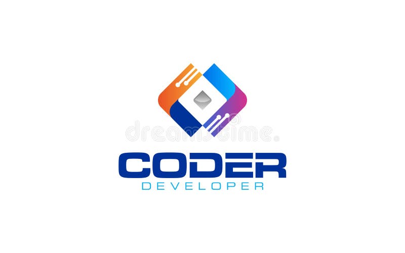 Illustration Vector Graphic Of A Coding Programmer Coder Company Logo