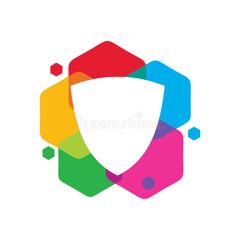 Colorful shield stock vector. Illustration of frame, design - 8606008