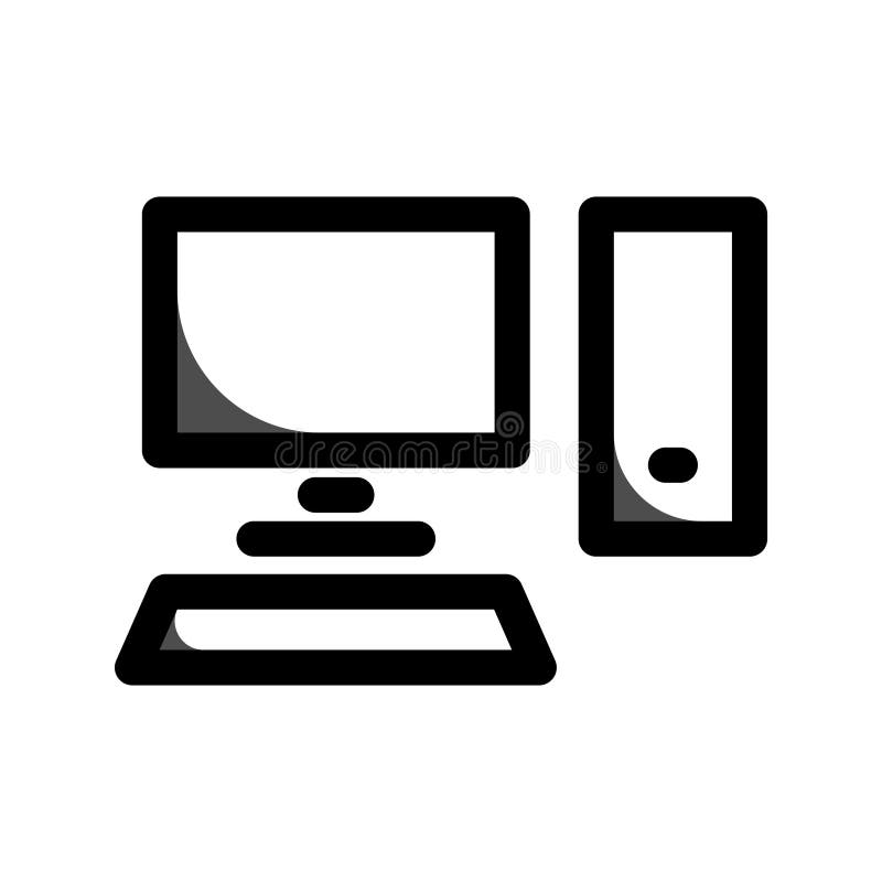 Illustration Vector Graphic of Computer (PC) Icon Design Stock Vector ...