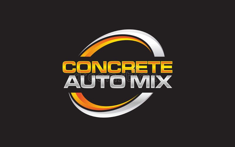 Illustration Vector Graphic of Concrete Auto Mixing Logo Design ...