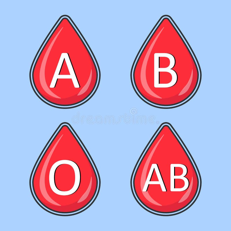 Illustration Vector Graphic of Creative Blood Types. Great Design for ...
