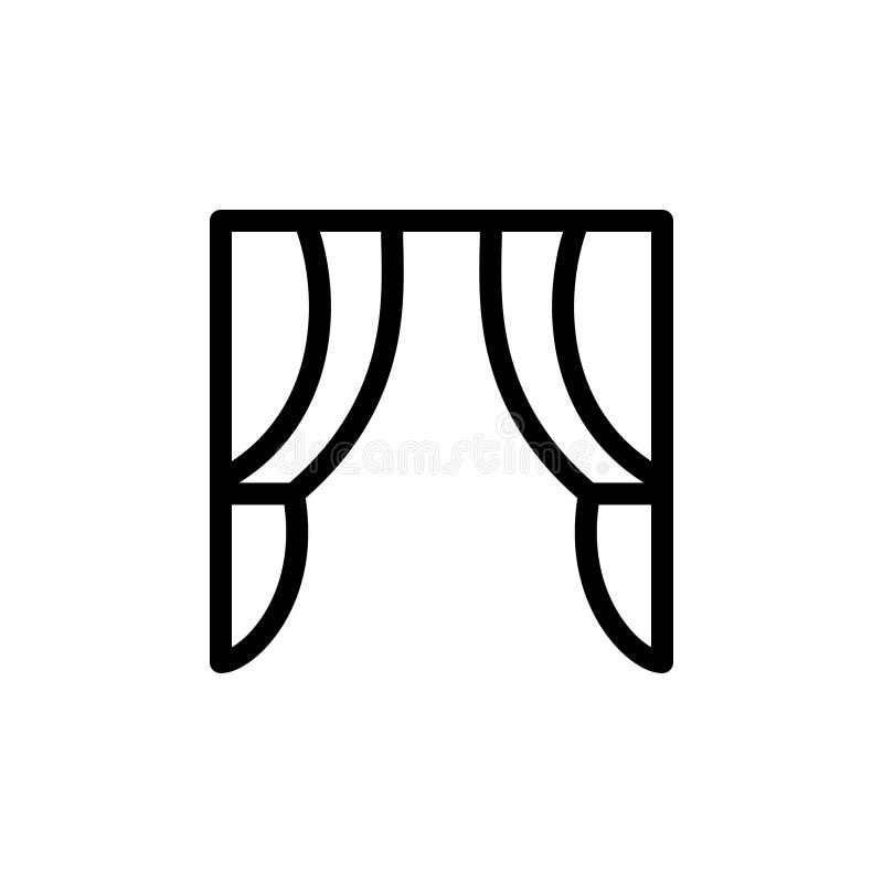 Curtain icon template stock vector. Illustration of isolated - 251189979