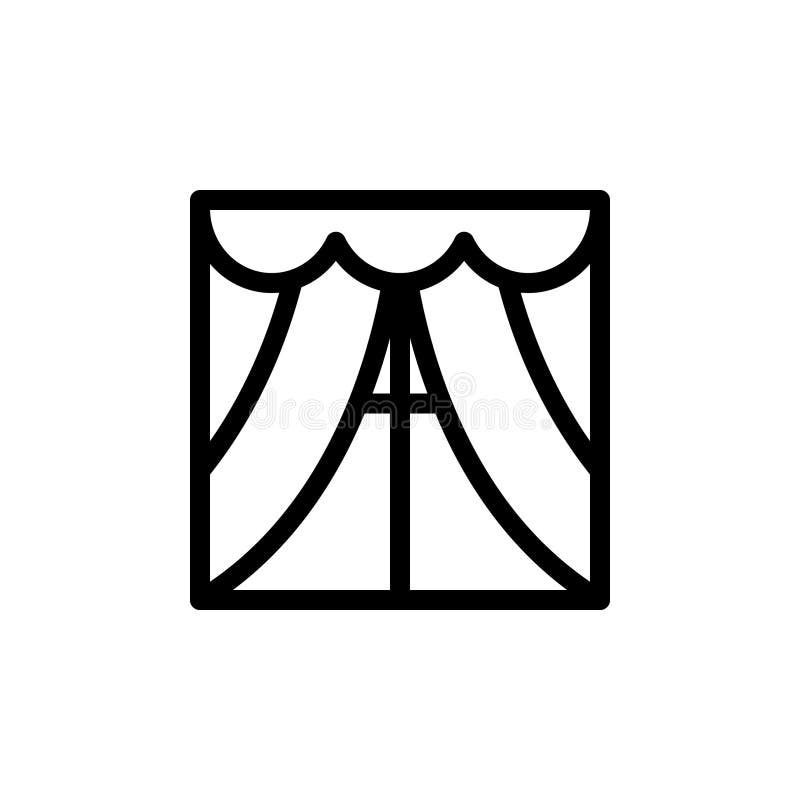 Curtain icon template stock vector. Illustration of design - 251189985