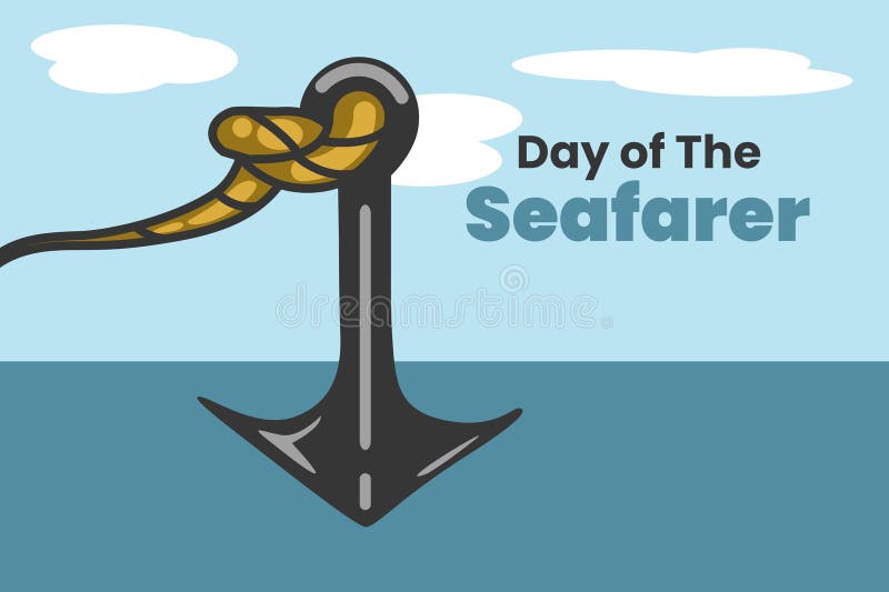 Day of the seaferer poster stock vector. Illustration of backdrop ...