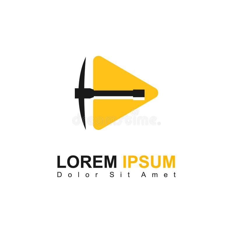 Illustration Vector Graphic of Digital Pickaxe Logo Stock Vector ...
