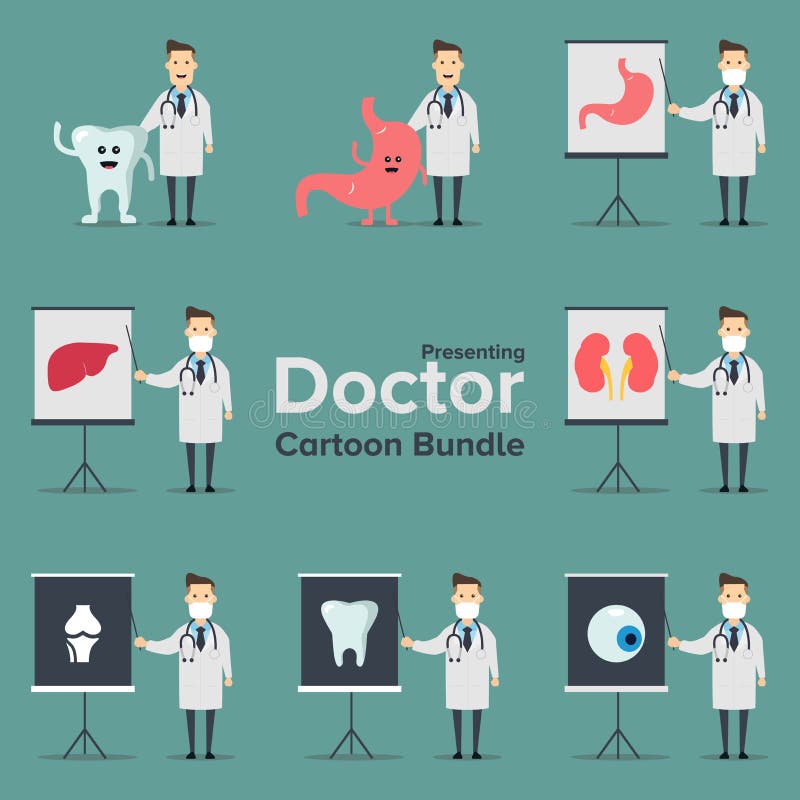 Illustration Vector Graphic of Doctor Cartoon Bundle Stock Vector ...