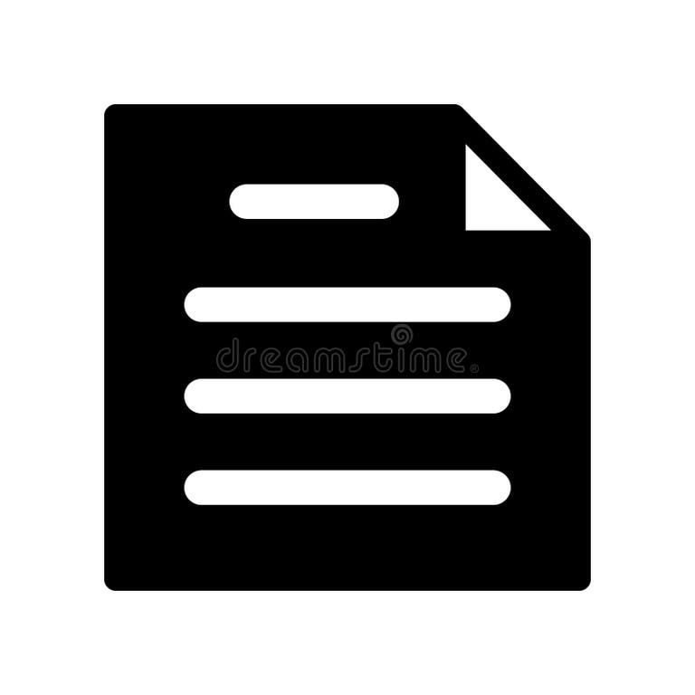 Document Icon stock vector. Illustration of page, design - 250229005