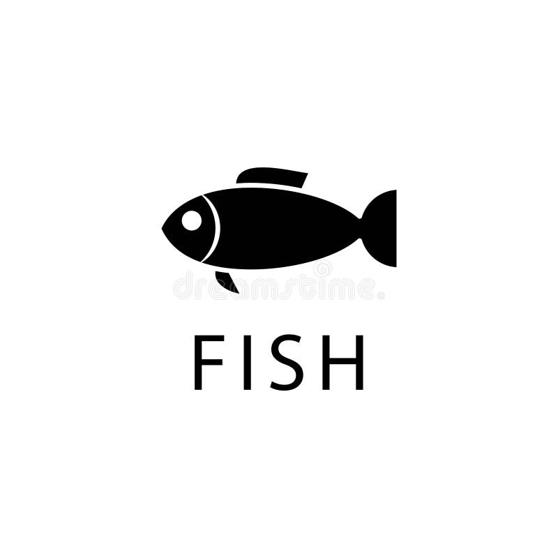 Fish Icon, Symbol Design Template Stock Vector - Illustration of emblem ...