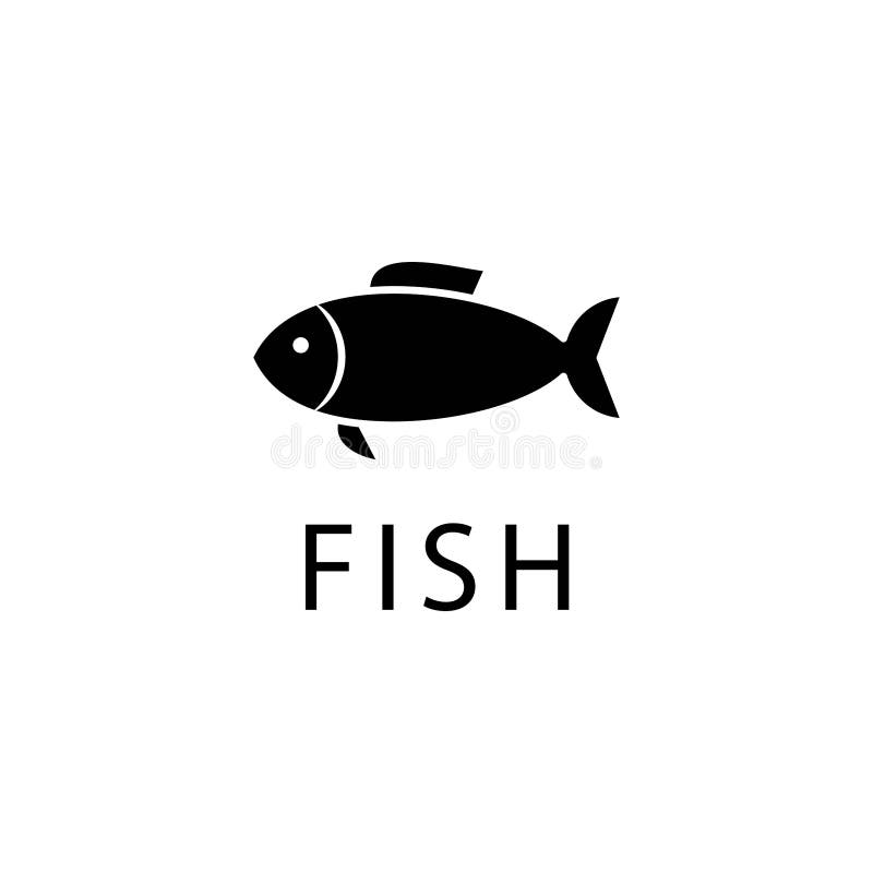 Fish Icon, Symbol Design Template Stock Vector - Illustration of marine ...