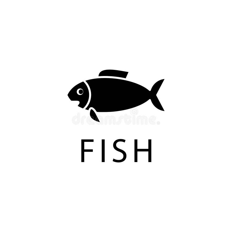 Fish Icon, Symbol Design Template Stock Vector - Illustration of ...