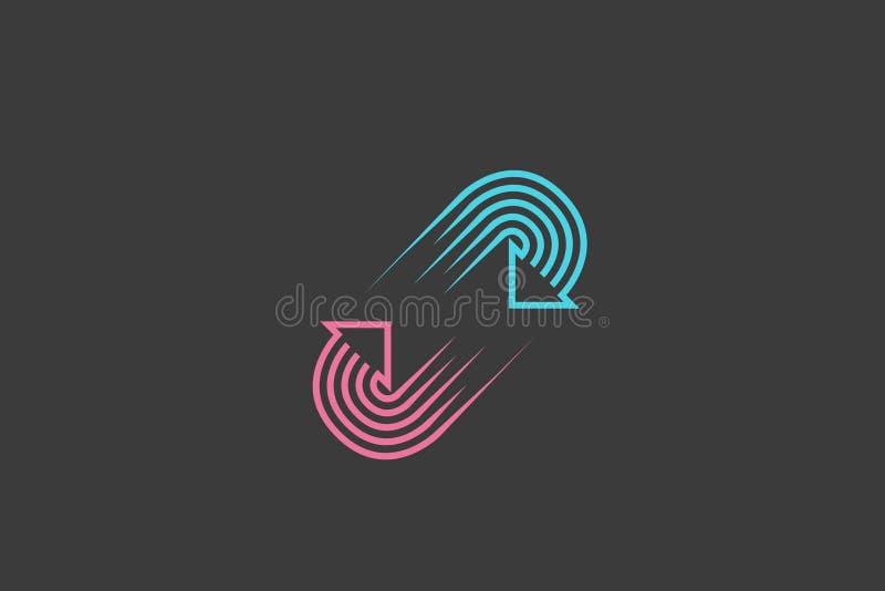 Flow Arrow Digital Move Logo Stock Vector - Illustration of design ...